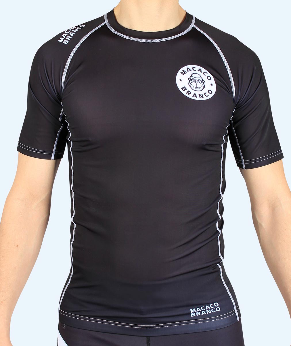 Rash Guard Short Sleeve "Black" – Macaco Branco